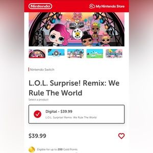 Nintendo | Video Games & Consoles | Nwt Lol Surprise Remix We Rule The ...